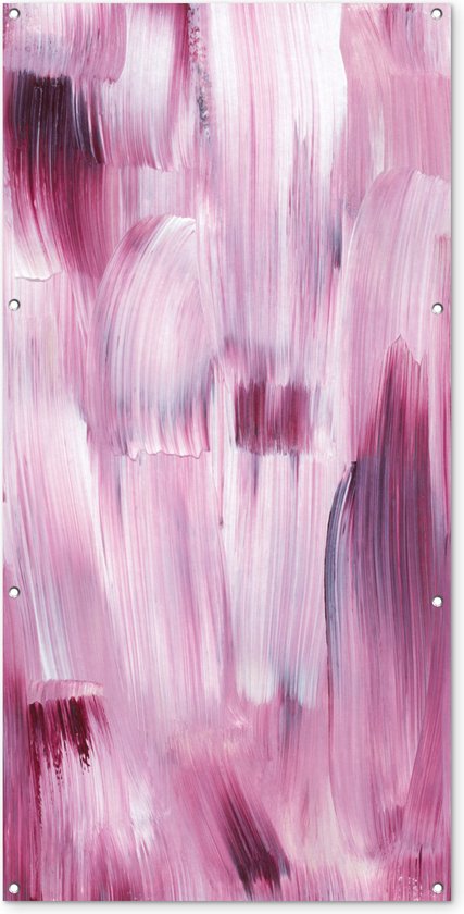 Wanddecoratie buiten Kleuren - Verf - Schilderij - Roze - 80x160 cm ...