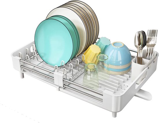 Afdruiprek, uitbreidbaar (33,5 cm-50 cm) afdruiprek, roestvrijstalen ...