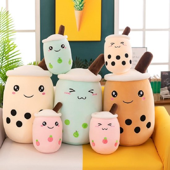 XXXL Kawaii Kussen - Mega Grote Bubble Tea Knuffel 80cm - Boba Knuffel ...