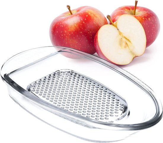 Fruitrasp van glas, ovale appelrasp, rasp voor babyvoeding, appelrasp ...