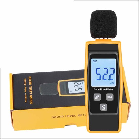 Digitale Decibelmeter 30 dB tot 130 dB - Kleine Db Meter - Geluidsmeter - 31.5 Hz tot... | bol.com