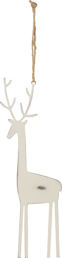 J-Line Hanger Rendier Metaal Wit - 4 stuks | bol