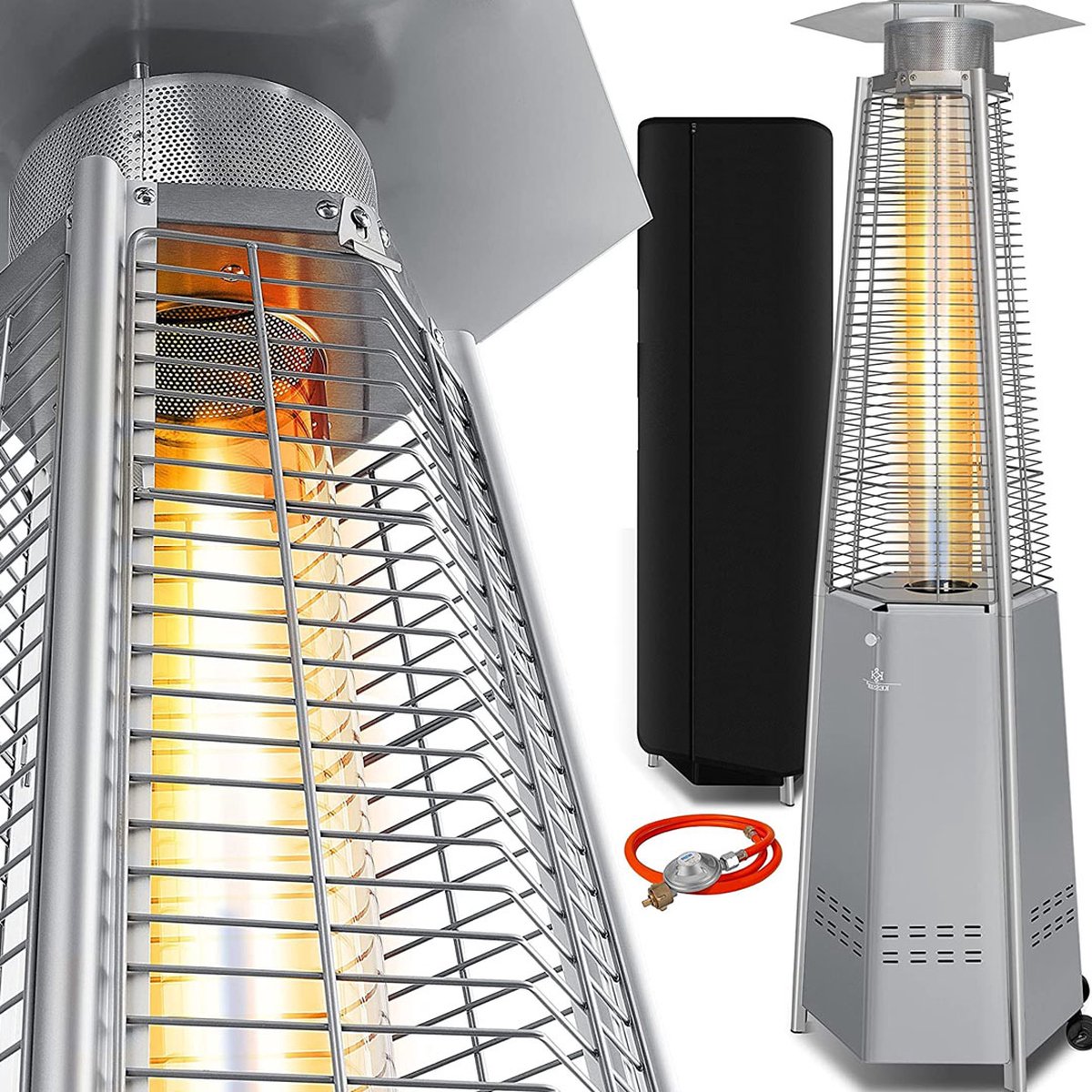 Terrasverwarmer Gas Staand – Sfeerhaard met Beschermhoes – Lounge ...