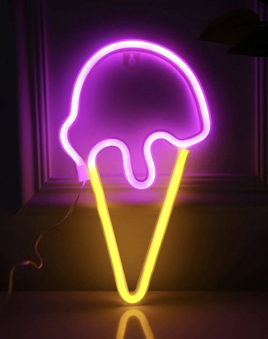 Neon verlichting ijs - IJs - IJsje - Neon wandlamp - Horeca - Neon ligt ...