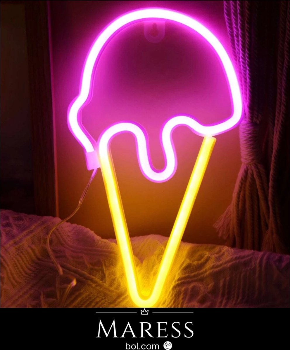 Neon verlichting ijs - ijs - ijsje - Neon wandlamp - Horeca - Neon ligt ...