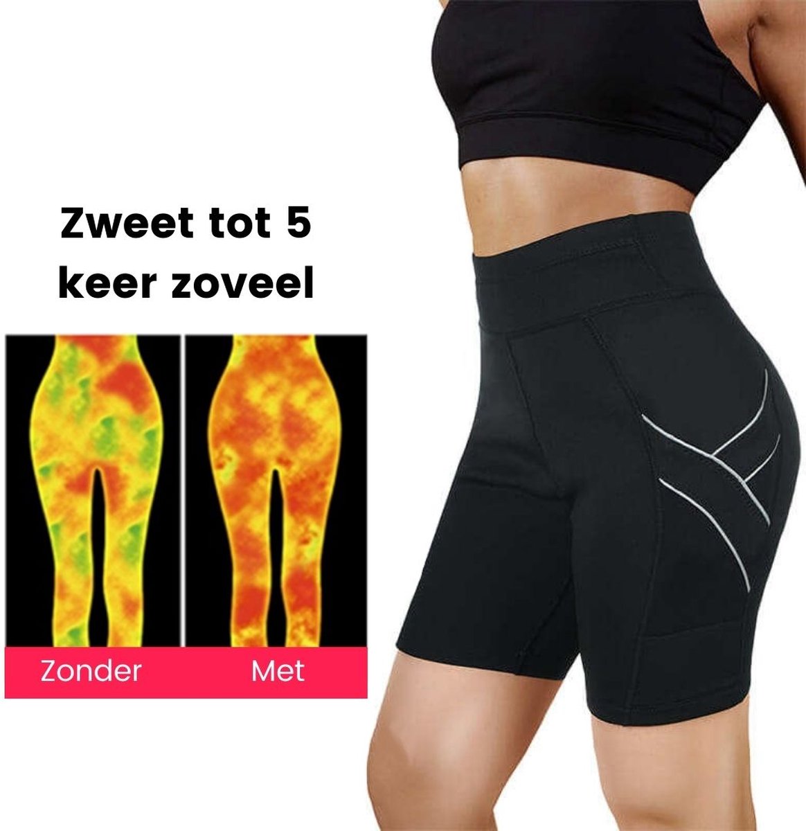 Sauna Broek – Kort | Compressie Legging | Met Zak | Thermisch ...