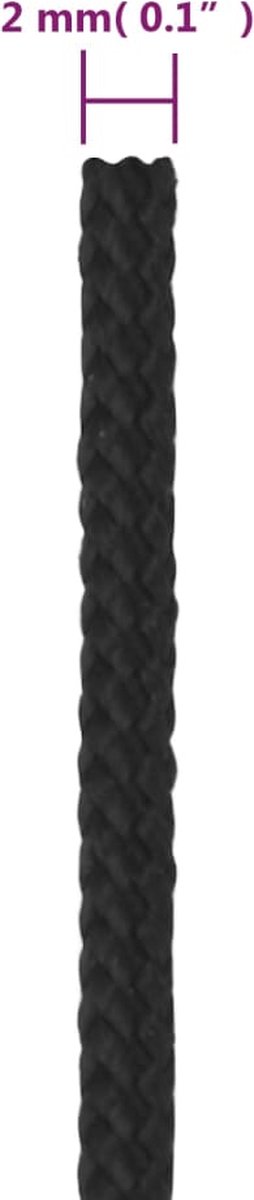 vidaXL Boottouw 2 mm 250 m polypropeen zwart | bol.com