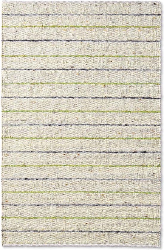 Wollen vloerkleed strepen - Jarl crème/groen 250x340 cm | bol.com