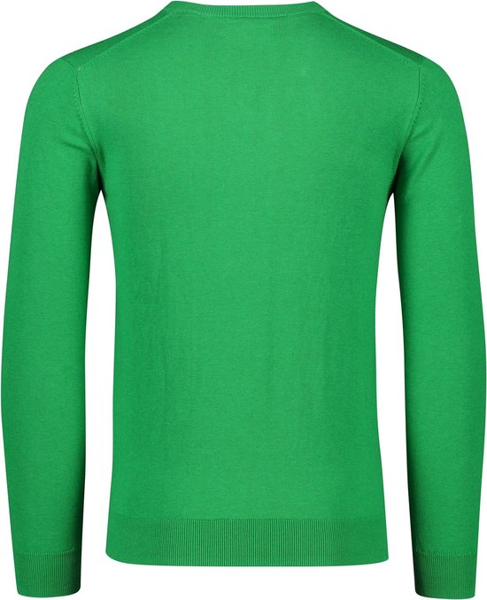 Gant trui effen groen v-hals katoen - 52 | bol.com
