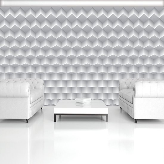 Fotobehang - Vlies Behang - Kubussen met 3D Effect - 254 x 184 cm | bol.com