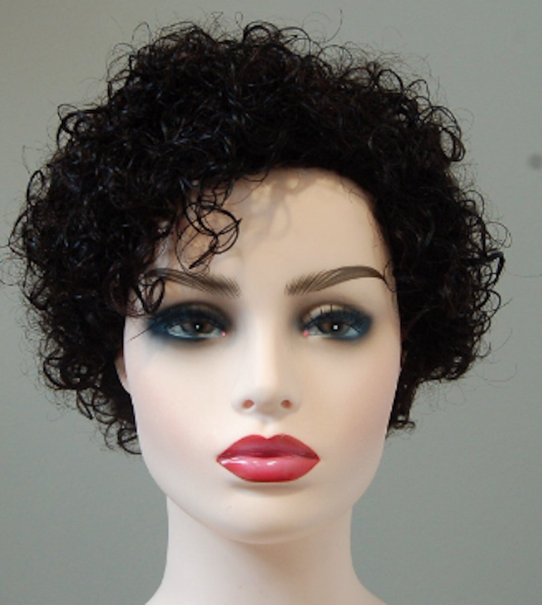 Wigs by Hairglow 100% echt haar krullende pruik kleur zwart | bol