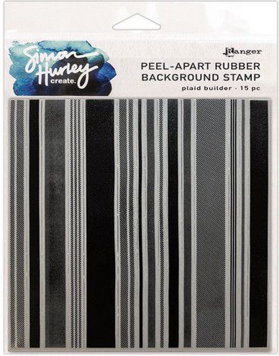 Simon Hurley peel-apart rubber stamp - Plaid builder | bol.com