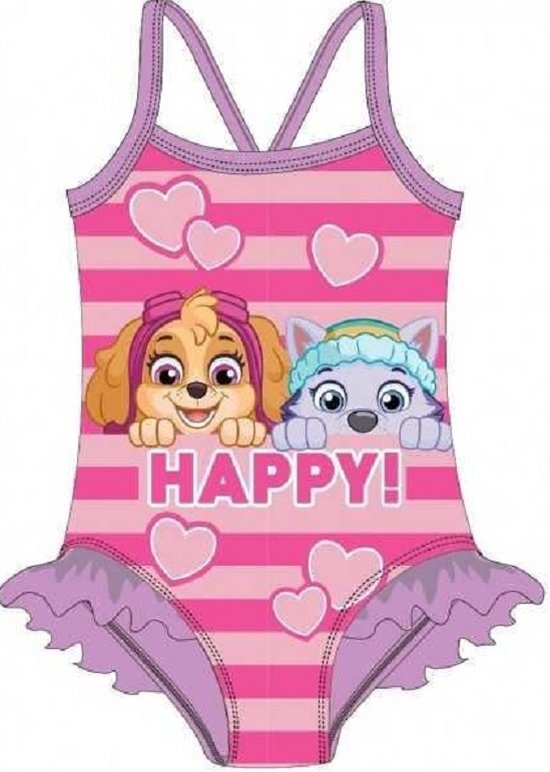 Paw Patrol Badpak Roze Met Paars Skye En Everest Zwempak Maat 122
