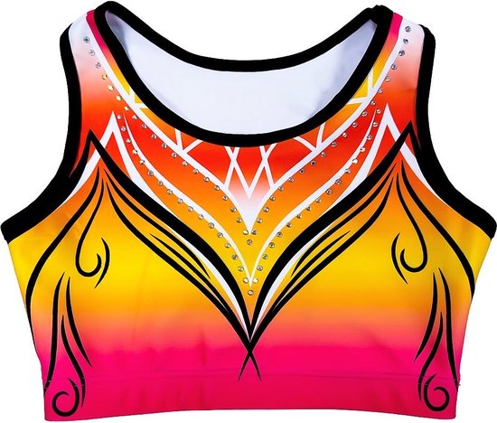 Sparkle&Dream Turntopje Pien Neon- Maat ASM 158/164 - Gympakje voor ...