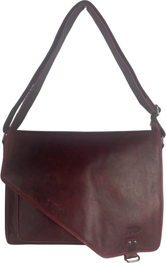 Laptoptas - Rood Leer - Werktas Dames - Aktetas - Crossbodytas Dames ...