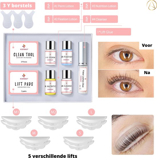 Arvona Wimperlifting Set - Lash Lift Kit - Lash Lift Set - Lashlift Kit ...