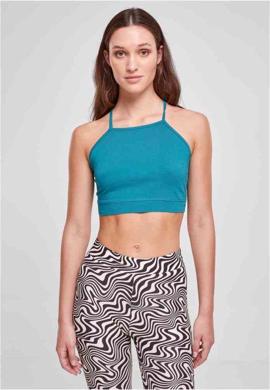 Urban Classics Crop top -S- Triangle Blauw | bol.com