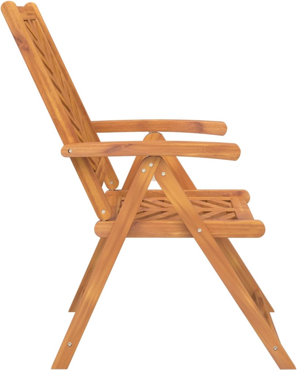 vidaXL Tuinstoelen 2 st verstelbaar massief acaciahout | bol.com