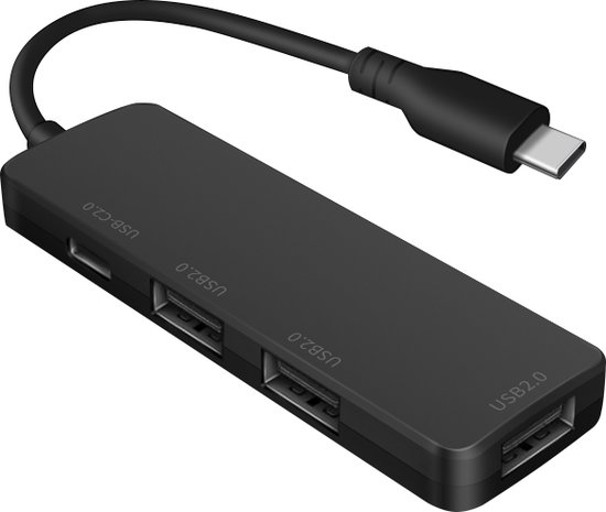 NÖRDIC USBC-HUB2 USB-C - 2.0 hub - 4poorts - 3xUSB-A - 1xUSB-C ...