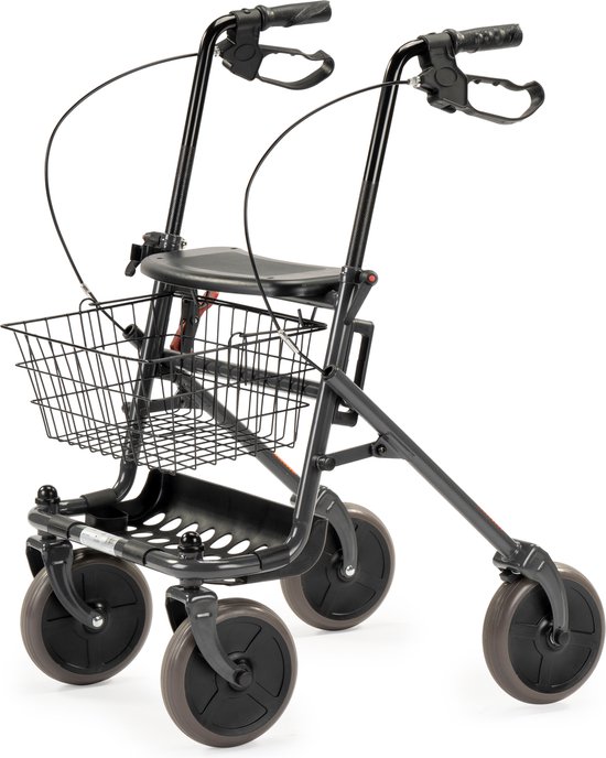 Inklapbare / opvouwbare rollator Donkergrijs - Inclusief dienblad ...