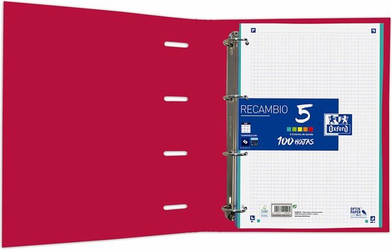 Ringmap Oxford A4+ Rood | bol.com