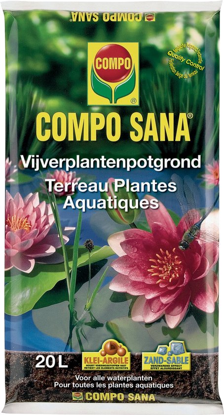 COMPO SANA Vijverplantenpotgrond - voor moerasplanten, drijfplanten en ...