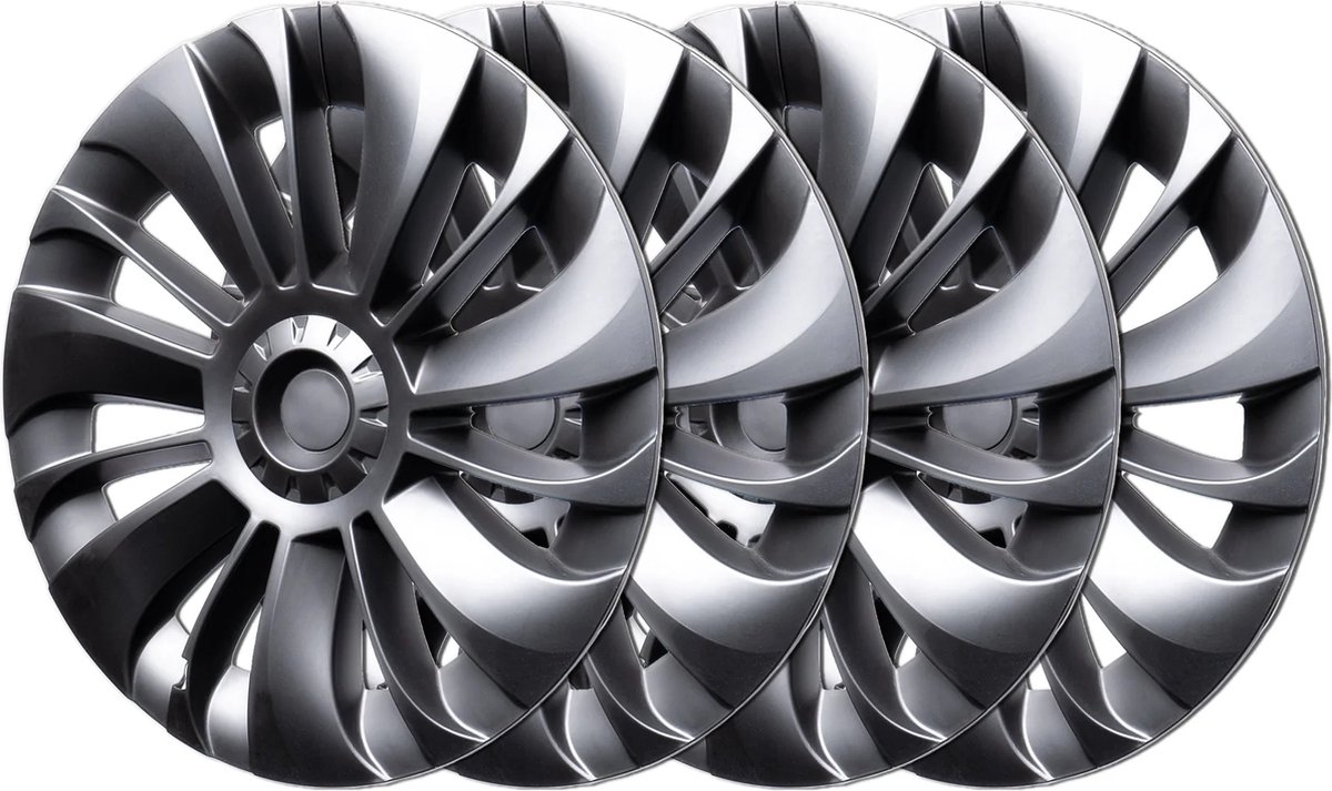 Tesla Model Y Zwarte Performance Turbine wielkappen wieldoppen set ...