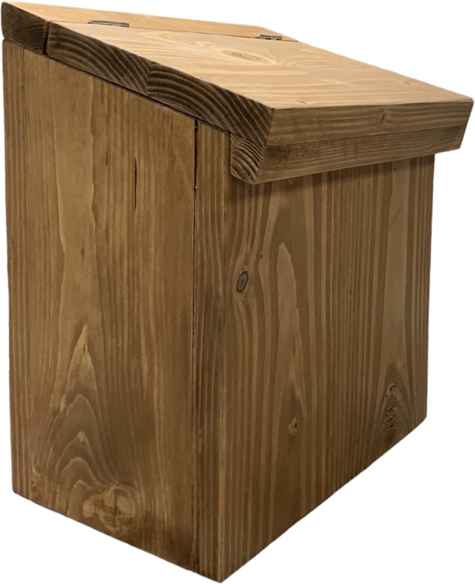 steigerhouten brievenbus voor aan muur - bruin- postbus steigerhout ...