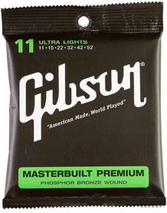 Gibson SAG-MB11 Masterbuilt 11-52 Phosphor Bronze Ultra Lights | bol