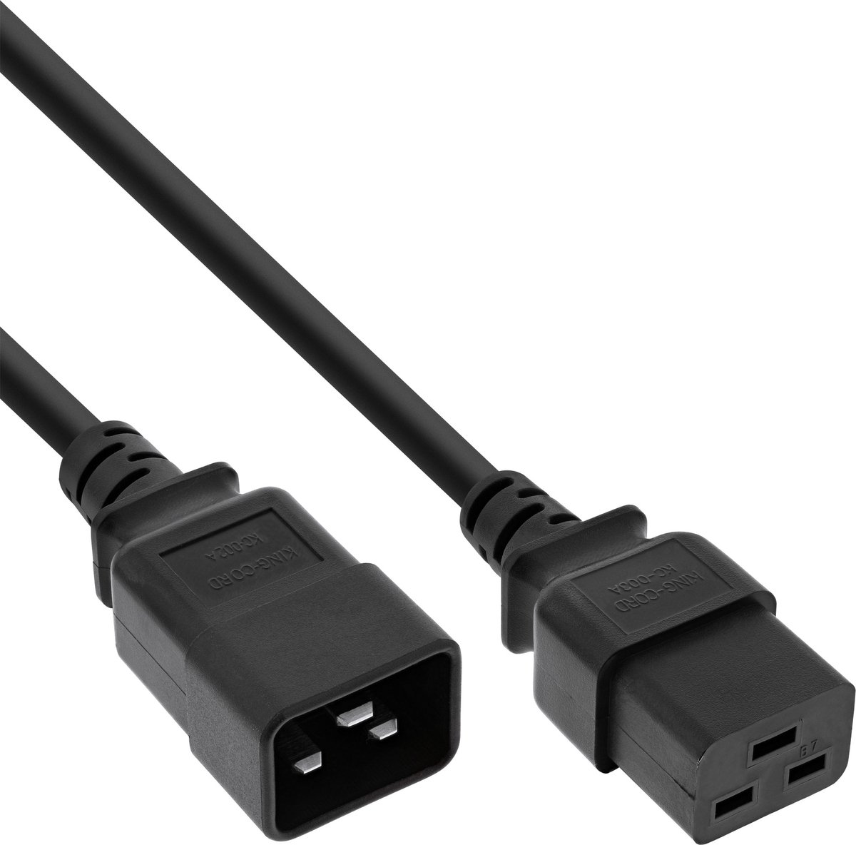 InLine 16641H electriciteitssnoer Zwart 10 m C19 stekker C20 stekker ...