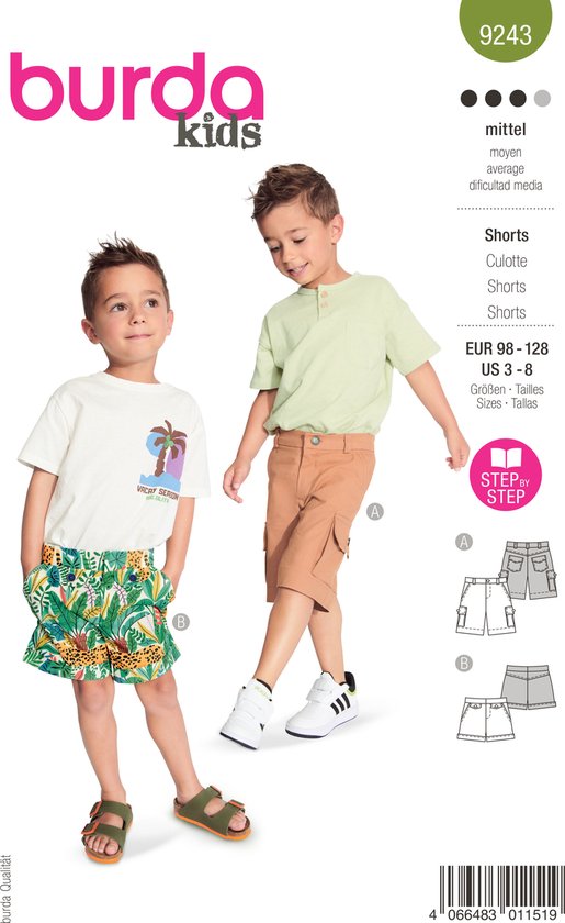 Burda Patroon 9243 - Korte broek in variatie | bol