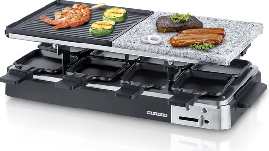 Melissa Gourmetstel 8 personen - Steengrill en Grillplaat - 1300W - 16300027 Raclette... | bol