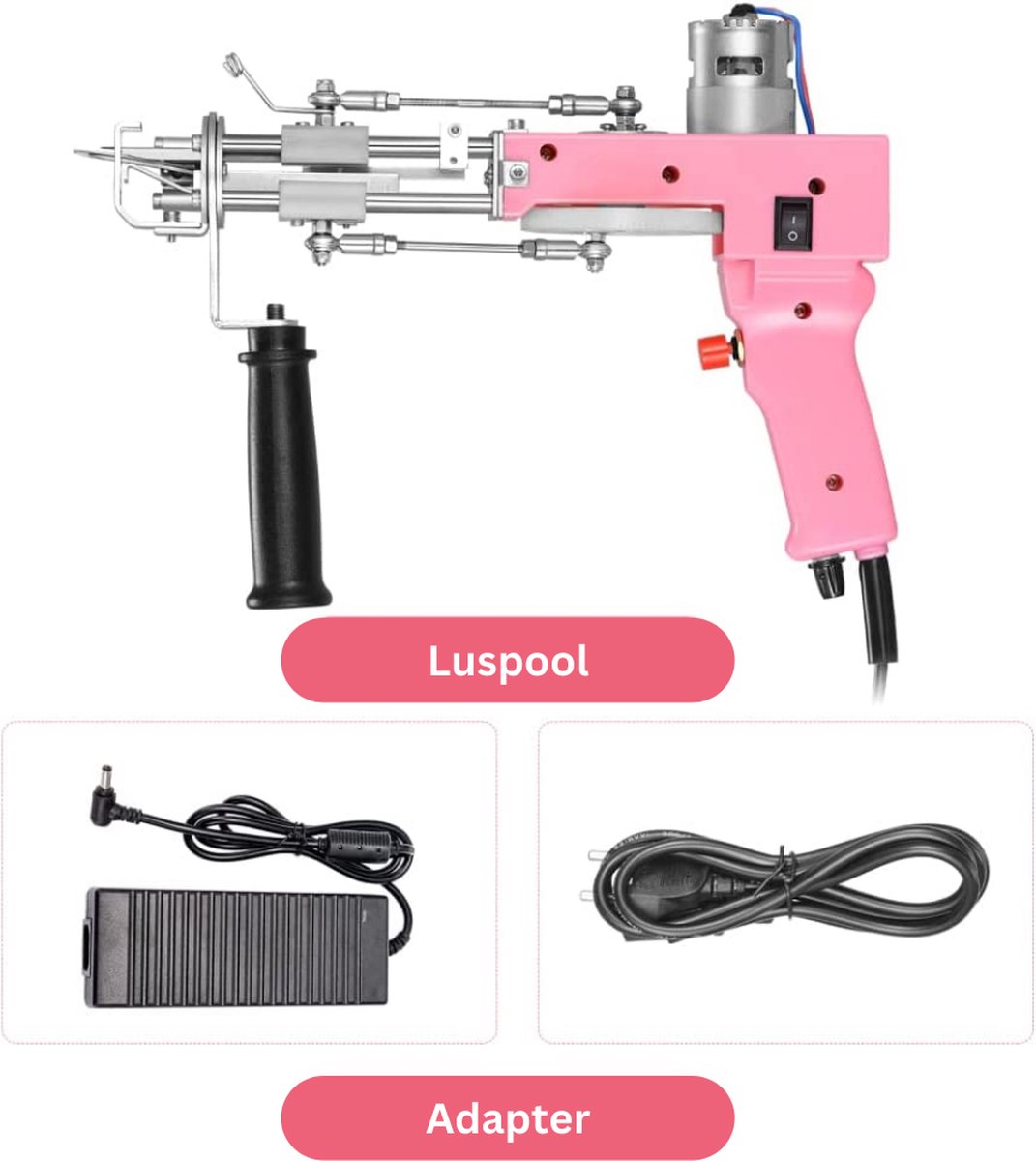 TIB Tufting gun - Tuften Beginnerspakket - Roze | bol.com