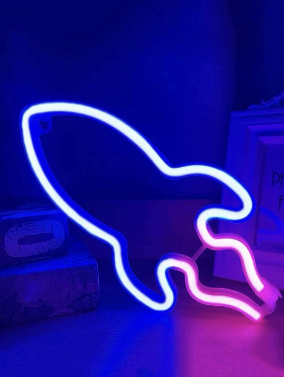 Neon verlichting raket - Raket - Neon wandlamp - Neon ligt - Led ...