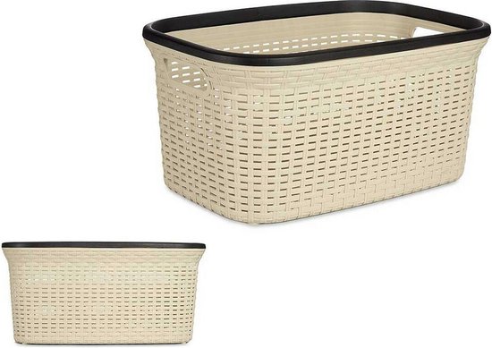 Wasmand Rattan Beige 36 L (36 x 25,5 x 52,5 cm) | bol.com