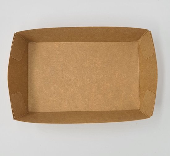 25x snack bakje A14 - 150x85x43mm - frietbakje - kartonnen - groot - serveerschaal -... | bol