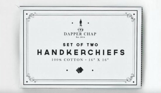 CGB GIFTWARE THE DAPPER CHAP SET of TWO HANDKERCHIEFS 41cm x 41cm | bol
