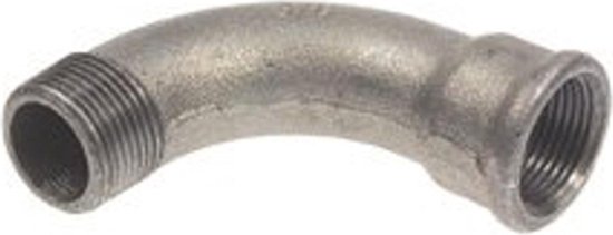 Nefit Ind Nr1 lange bocht 90° met binnen en buitendraad 1 1/4 zwart | bol