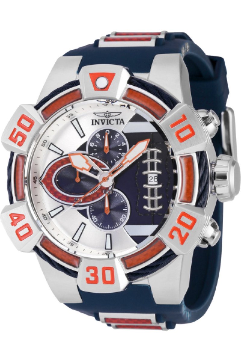 Invicta NFL - Chicago Bears 41575 Quartz Herenhorloge - 52mm | bol.com