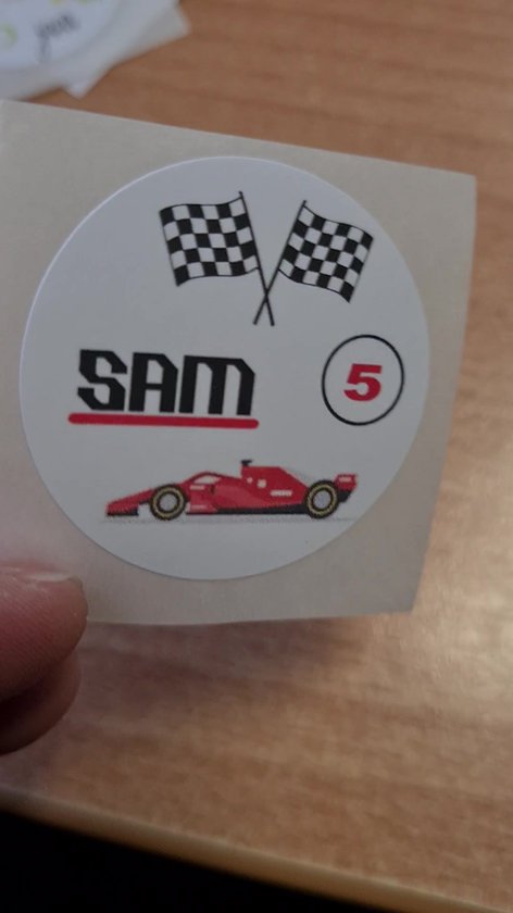 25 x Cars Stickers Met Naam Leeftijd - Verjaardag auto - Racewagen ...