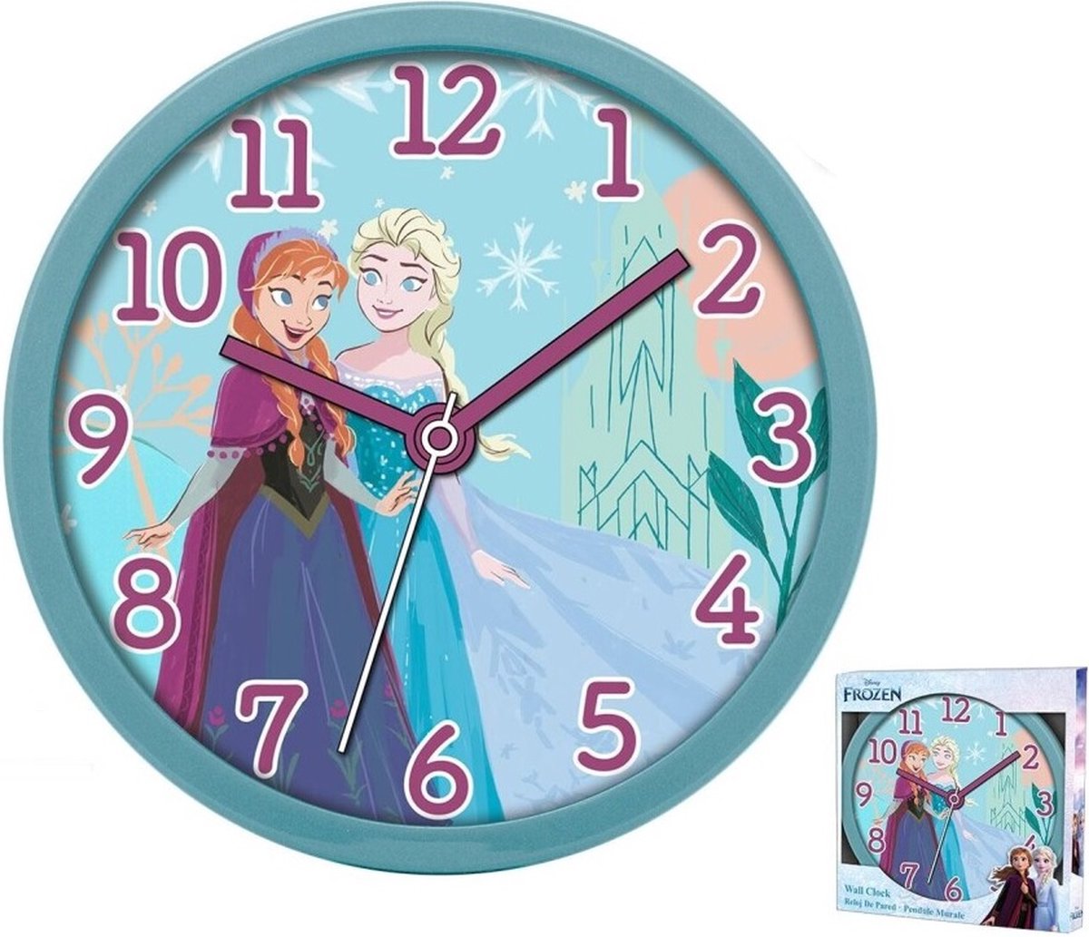 Frozen Disney Wandklok - Rond - 25 CM - Anna & Elsa | bol.com