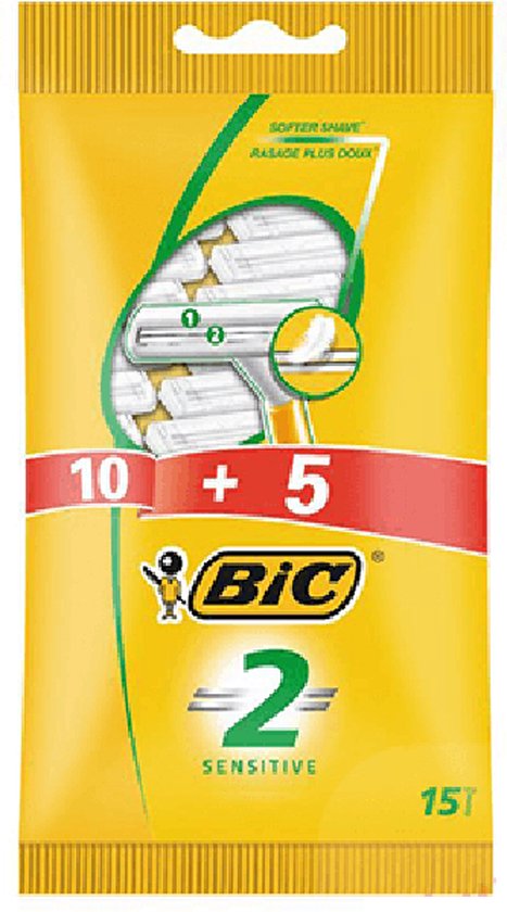 Bic 2 Sensitive Scheermesjes - 15 Scheermesjes | bol