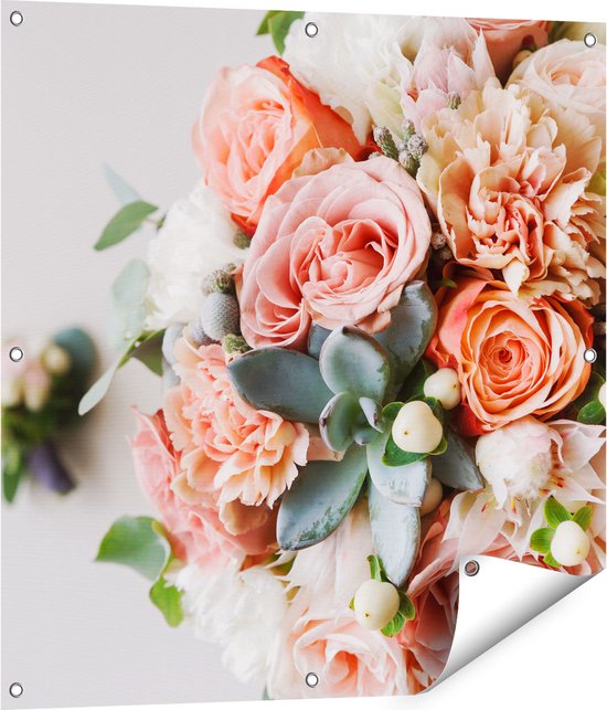 Gards Affiche de Jardin Fleurs en Vase - Bouquet - 80x80 cm - Toile de ...