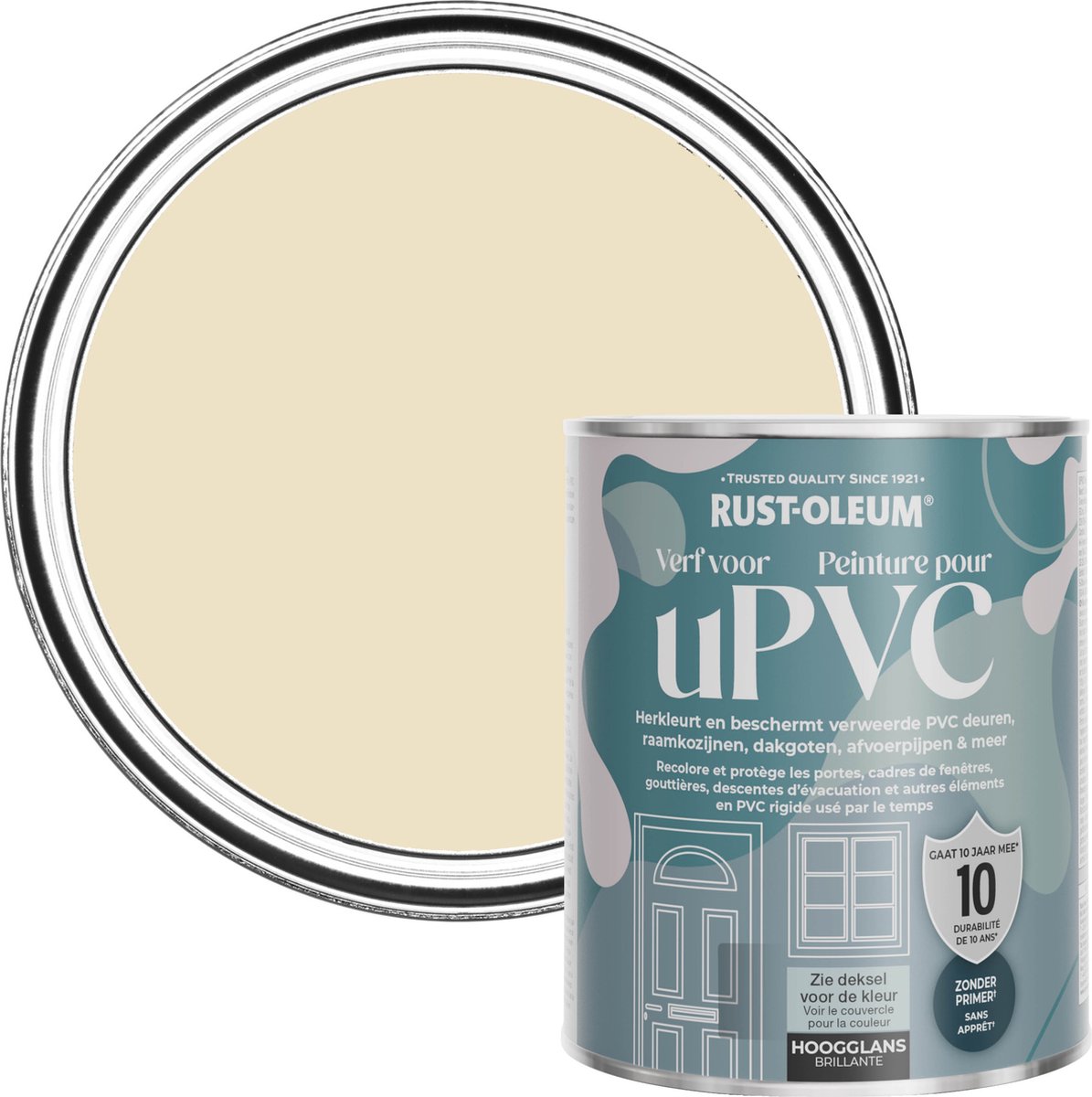 Rust-Oleum Crème Hoogglans Verf voor PVC - Featherstone 750 ml | bol.com