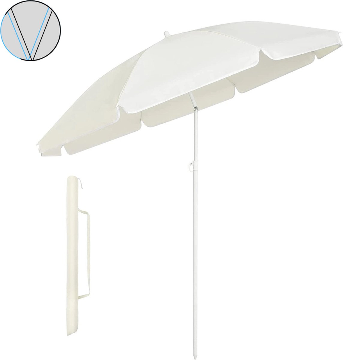Strandparasol Verstelbaar - Strandparasol Uv Werend – Strandparasol Met ...