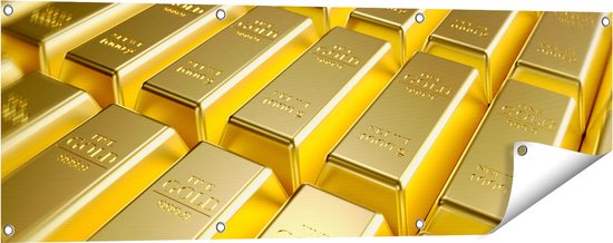 Gards Tuinposter Goudstaven op een Rij - 120x40 cm - Tuindoek ...