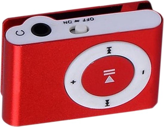 Mini MP3 Speler met Clip - Muziekspeler - Rood | bol