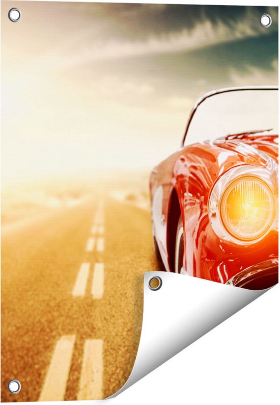 Gards Tuinposter Oude Rode Auto - Retro - 40x50 cm - Tuindoek ...