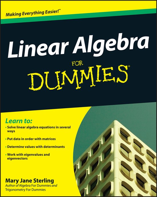Linear Algebra For Dummies, Mary Jane Sterling | 9780470430903 | Boeken ...