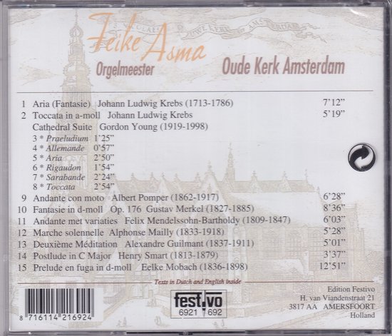 Orgelmeester - Feike Asma bespeelt het orgel van de Oude Kerk te ...